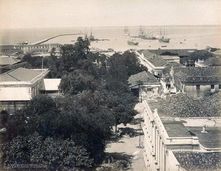 Colombo Harbour from Queens Street, Ceylon c.1885 – Lankapura