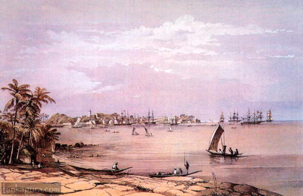 Fort and harbour of Colombo 1800s – Lankapura